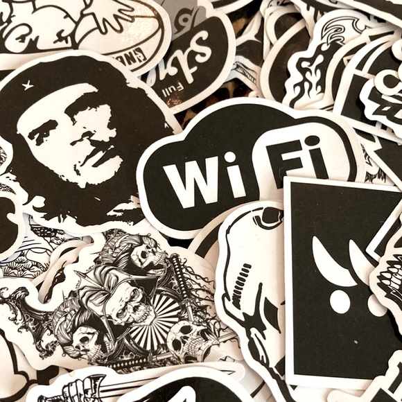 Art | Black And White Edgy Punk Emo Goth Vsco Scene Stickerbomb Sticker ...
